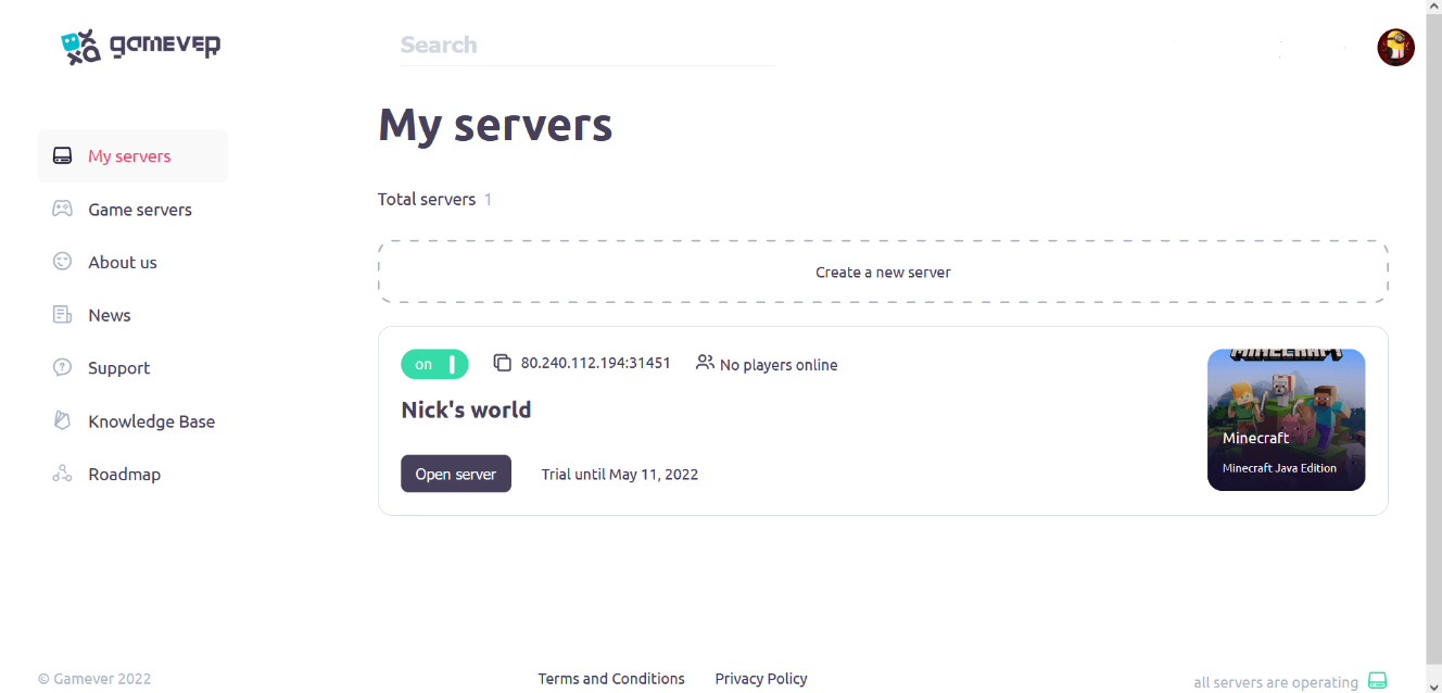 Gamever.io next-gen game hosting