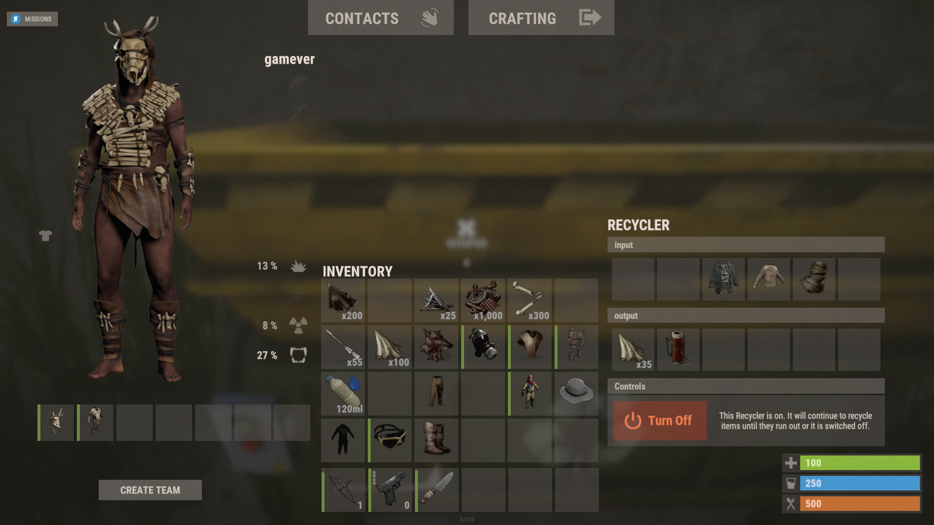 In Rust Game Cloth