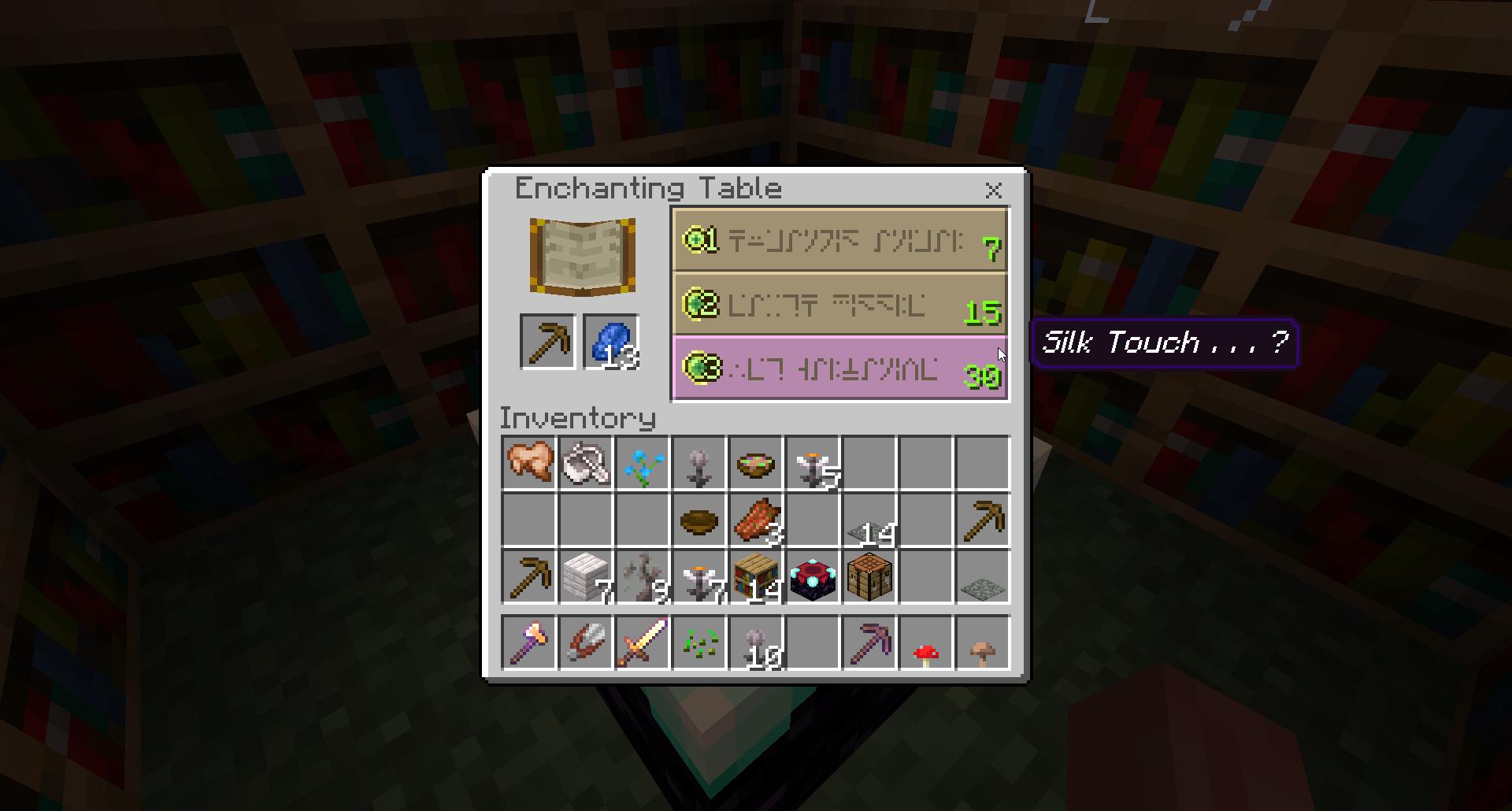 Minecraft Zaubertisch Rezept